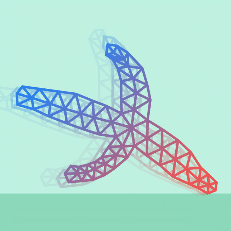 Locomotion of Boneless Creatures with Distributed Control - Dave Pagurek